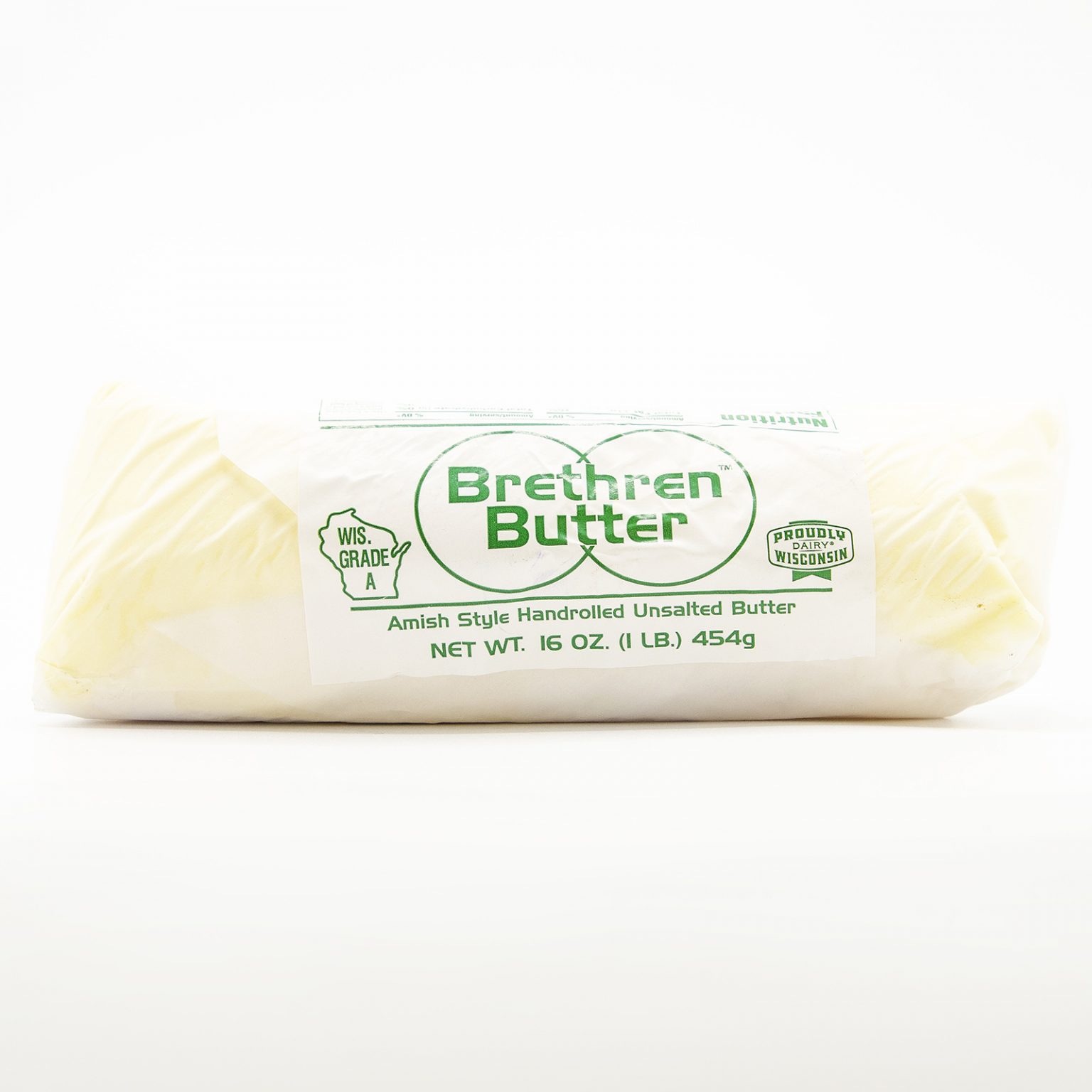 Brethren 16oz Butter Amish Style Handrolled Unsalted Butter - European ...