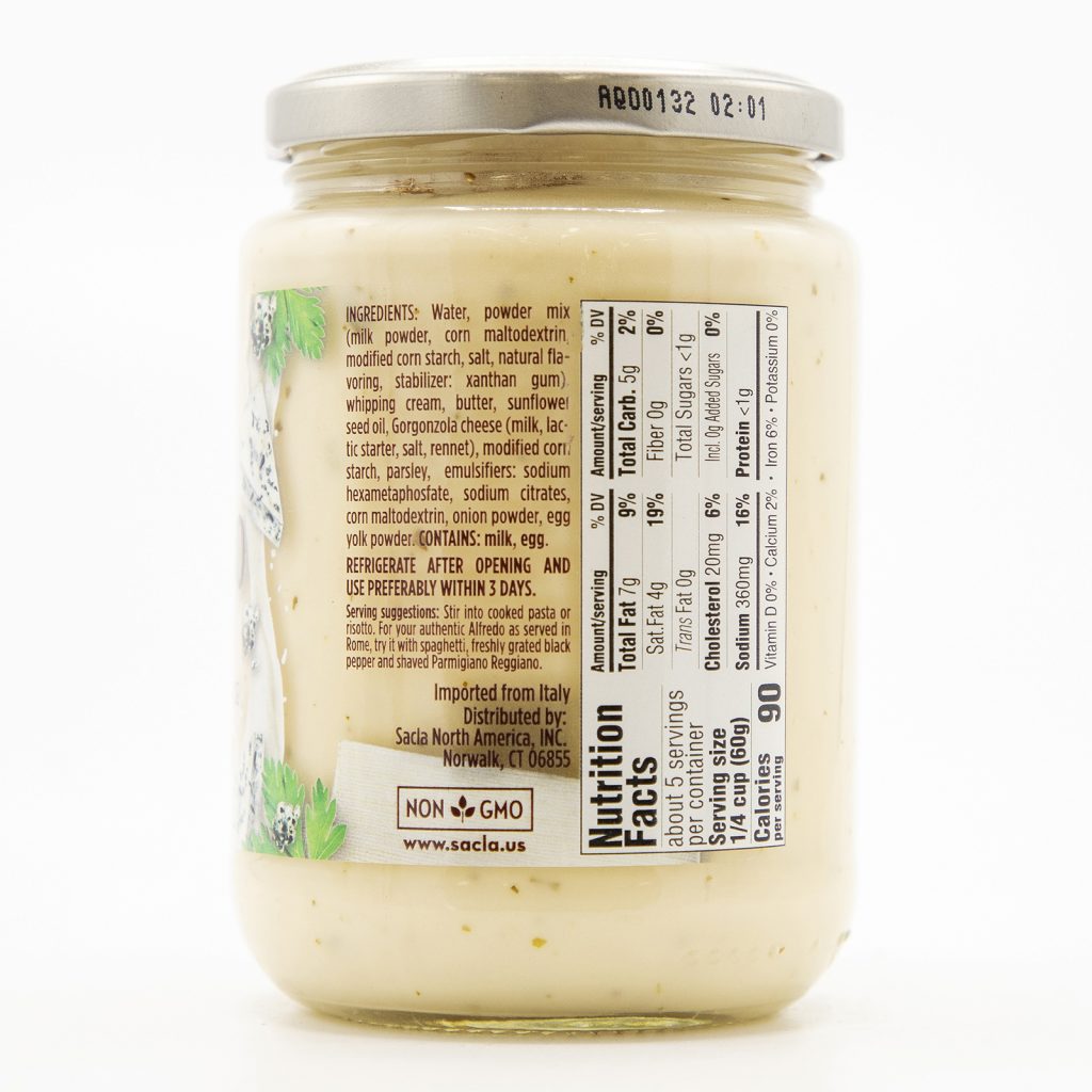 Sacla Alfredo Blue Cheese White Pasta Sauce - European Food Express