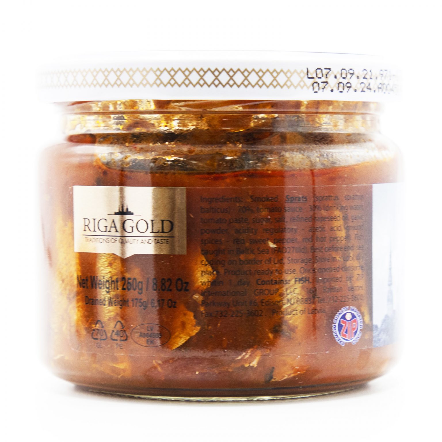 RIGA GOLD 8.82oz SMOKED SPRATS IN TOMATO SAUCE - European Food Express