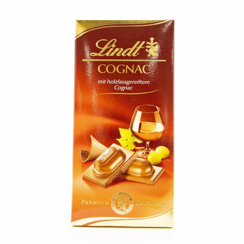 Lindt Milk Chocolate Bar With Cognac Filling - European Food Express
