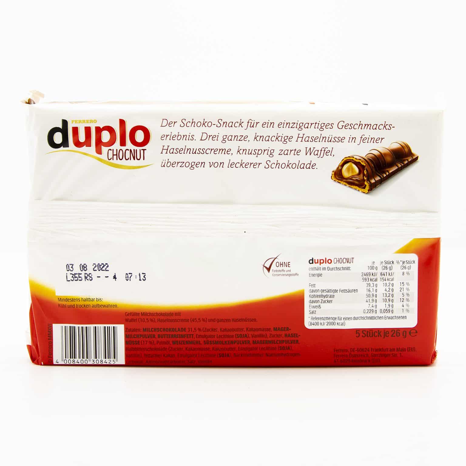 FERRERO 4.59oz DUPLO CHOCNUT WAFERS - European Food Express