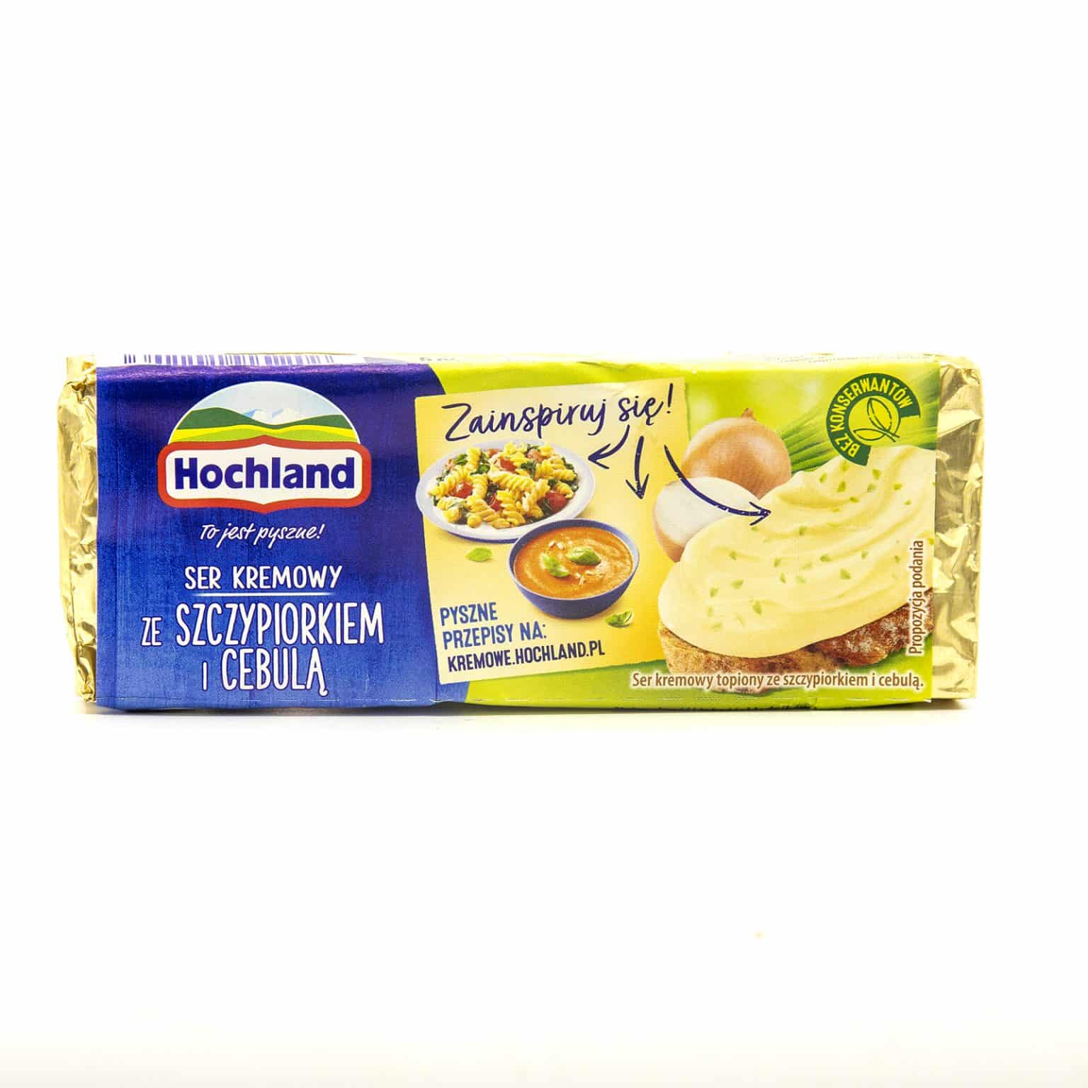 HOCHLAND 3.17oz SPREAD CHEESE WITH CHIVES AND ONION - European Food Express
