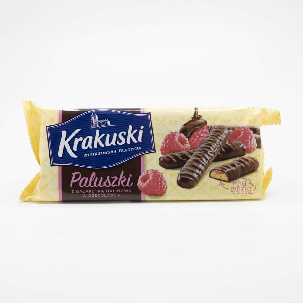 BAHLSEN 5.07oz KRAKUSKI PALUSZKI Raspberry Flavor - European Food Express