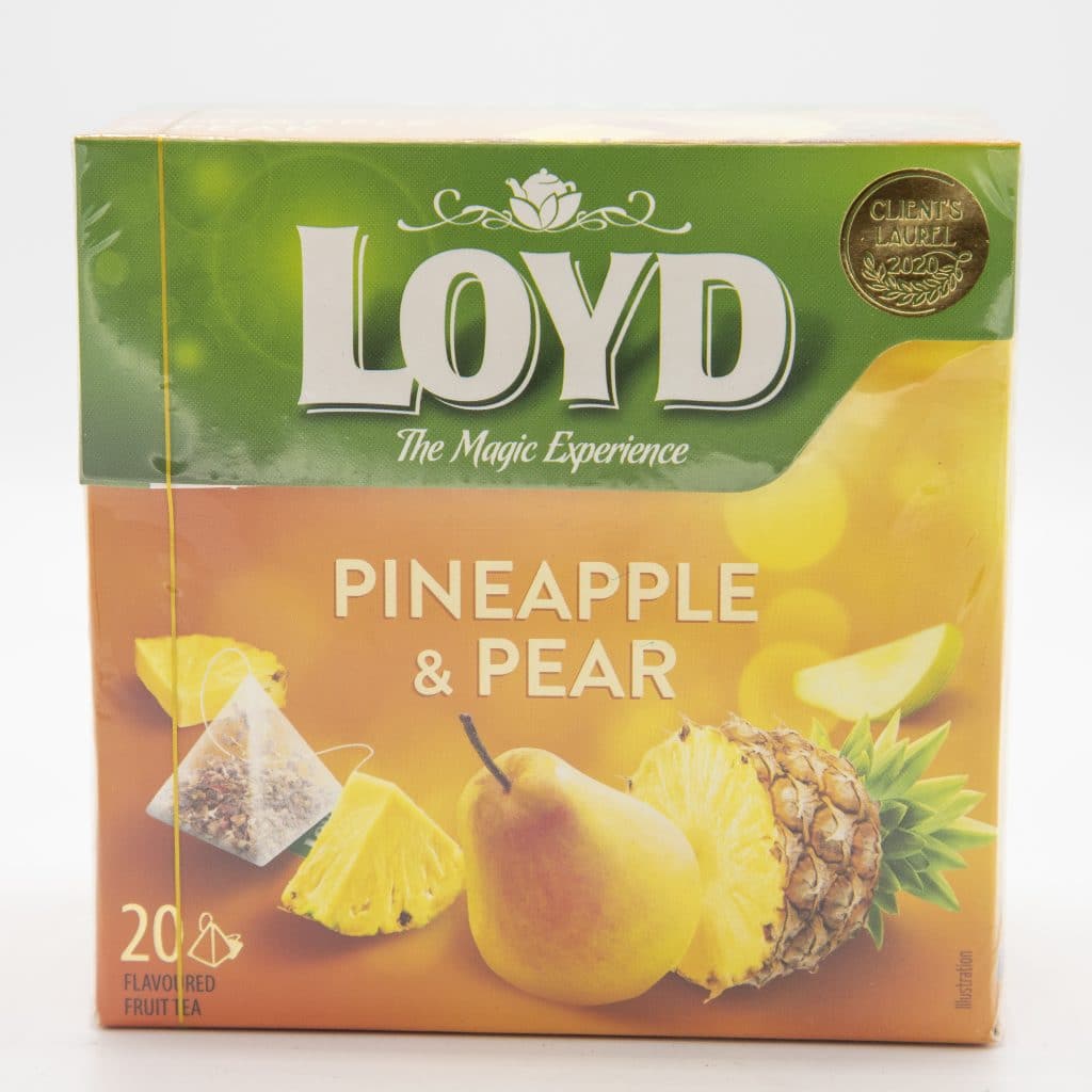 LOYD 20ct PYRAMID PINEAPPLE AND PEAR TEA - European Food Express
