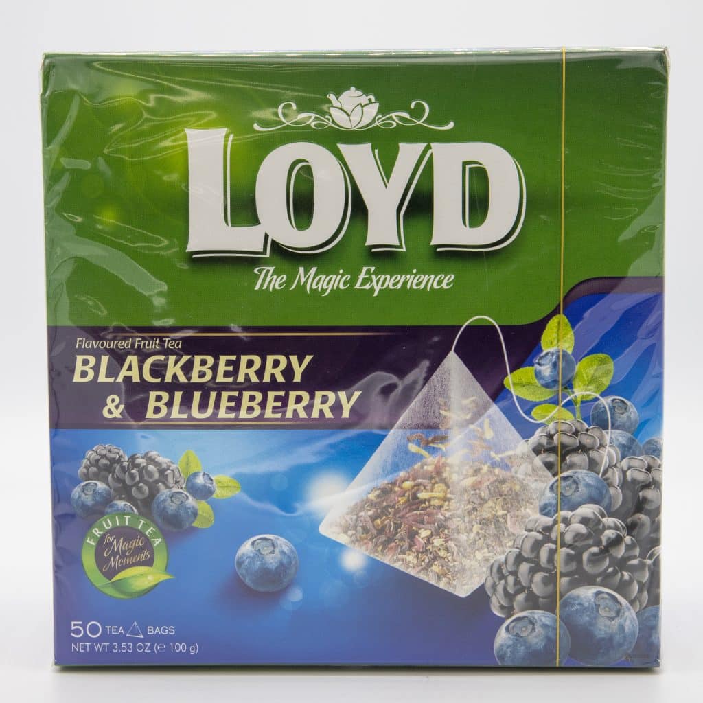 LOYD 50ct BLACKBERRY BLUEBERRY PYRAMID TEA - European Food Express