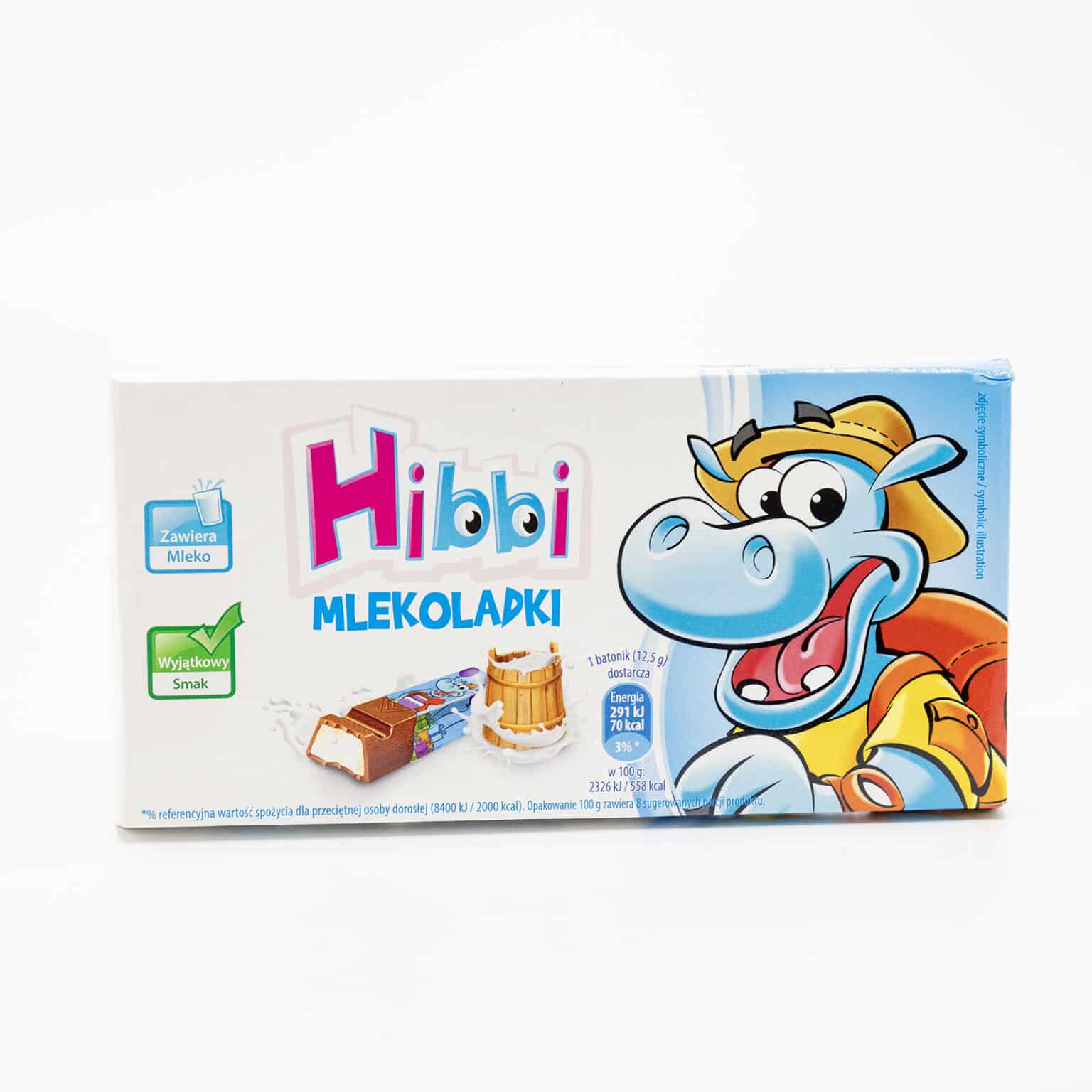 HIBBI 3.5oz MILK CHOCO MINI BARS WITH MILK - European Food Express