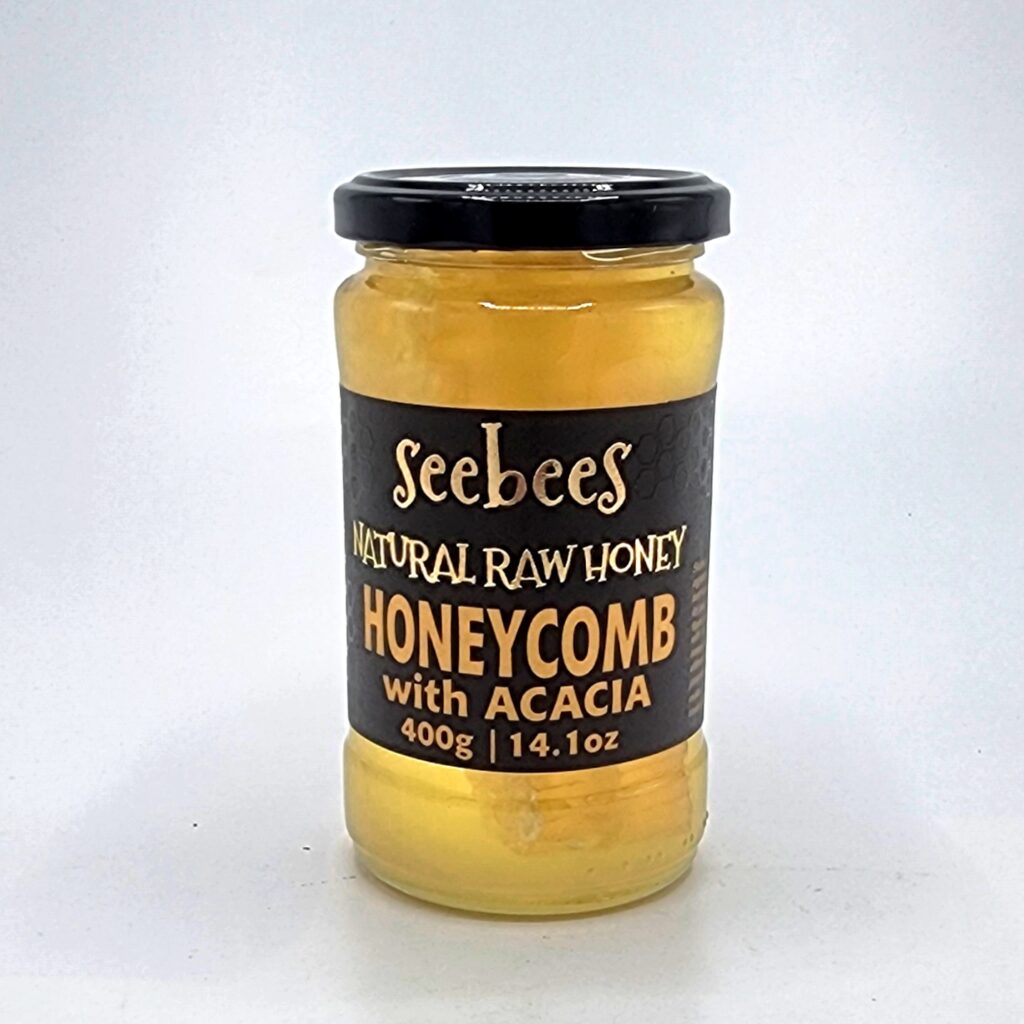 SEEBEES 14oz ACACIA HONEY WITH COMB - European Food Express