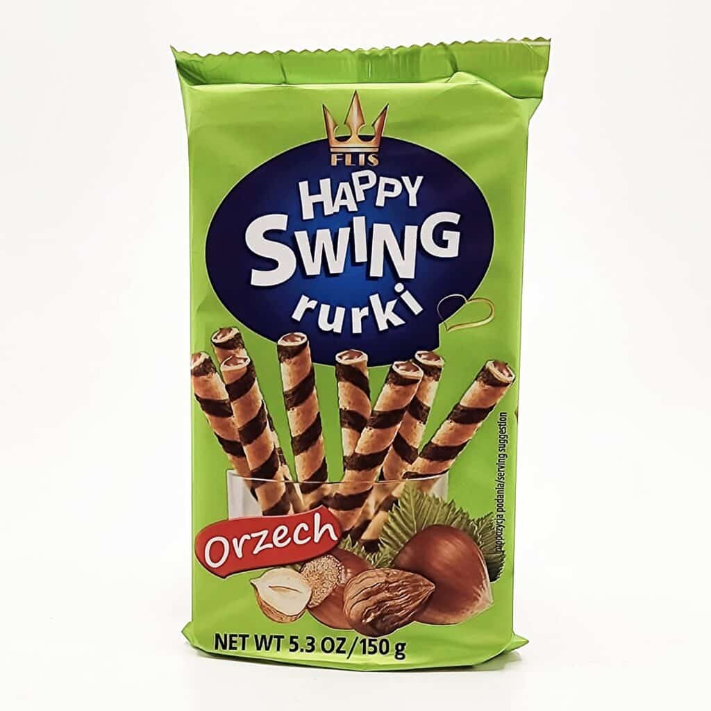 FLIS 5.3oz HAPPY SWING NUT WAFER ROLLS - European Food Express