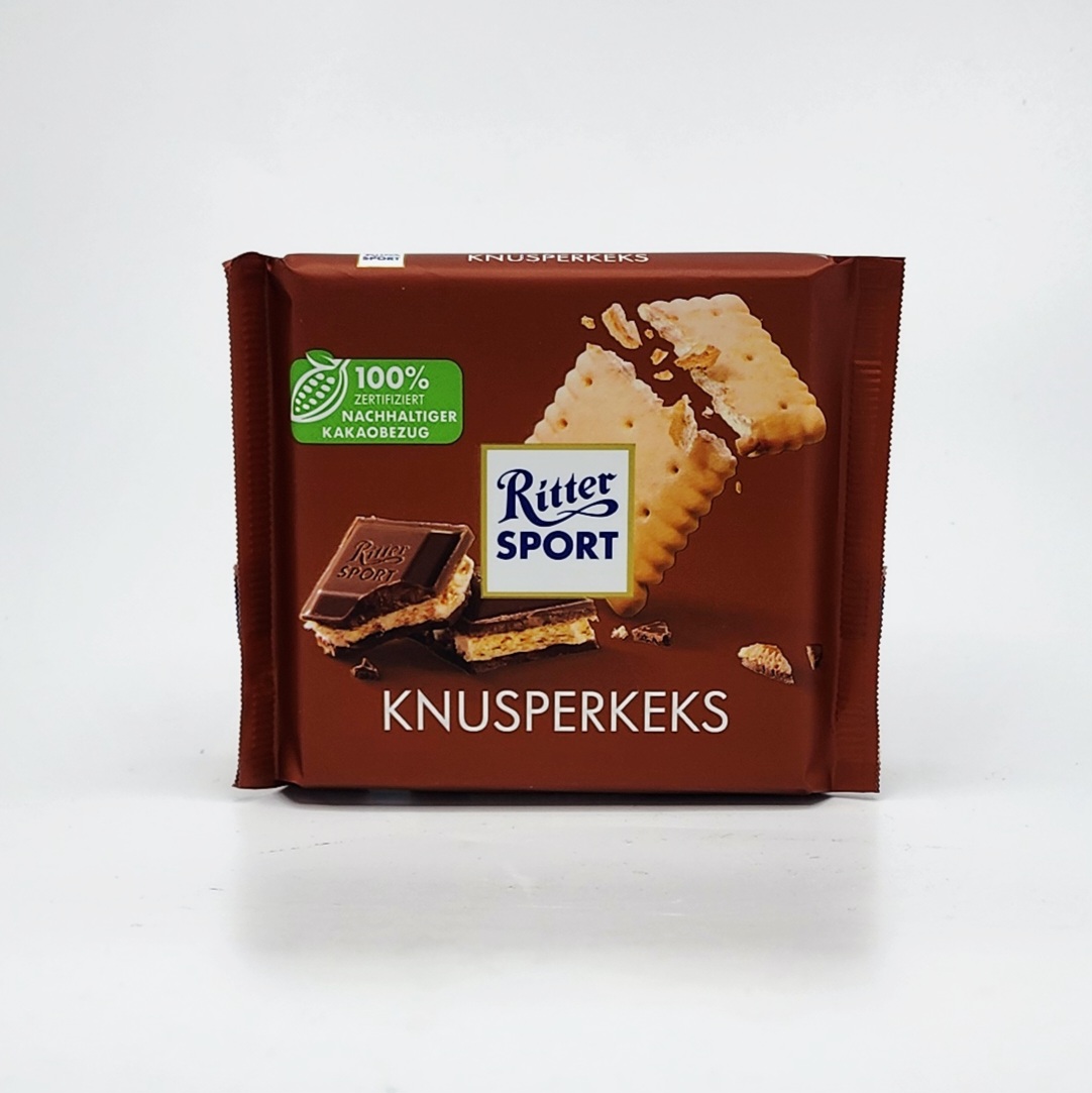 RitterSport 3.5oz KNUSPERKEKS BUTTER BISCUIT AND COCOA CREME - European ...