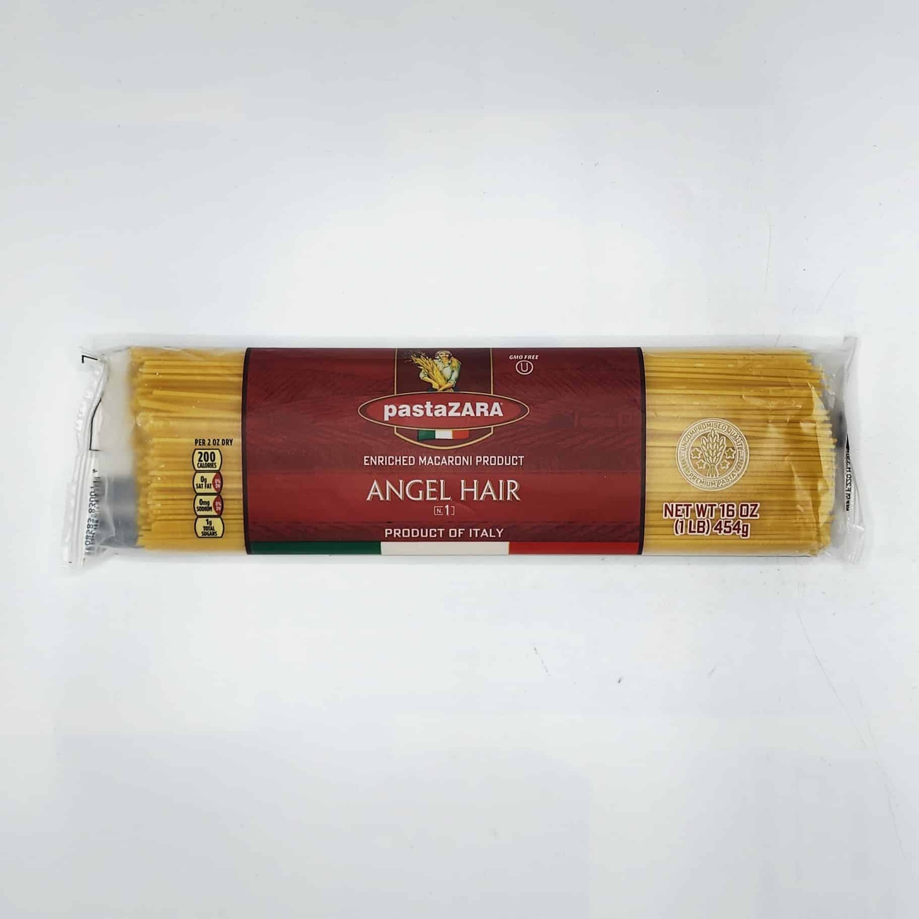 PASTAZARA 16oz ANGEL HAIR NO 1 - European Food Express