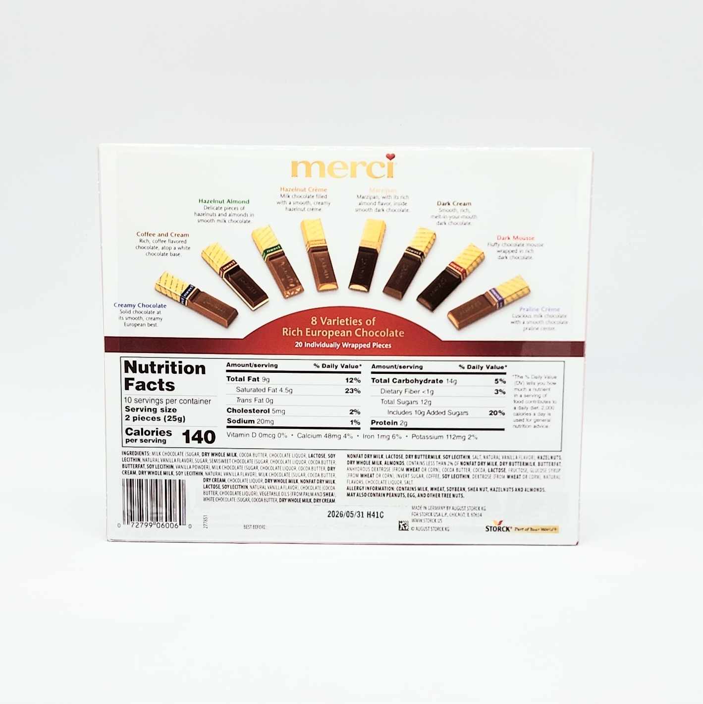 STORCK 8.8oz V MERCI CHOCOLATES - European Food Express